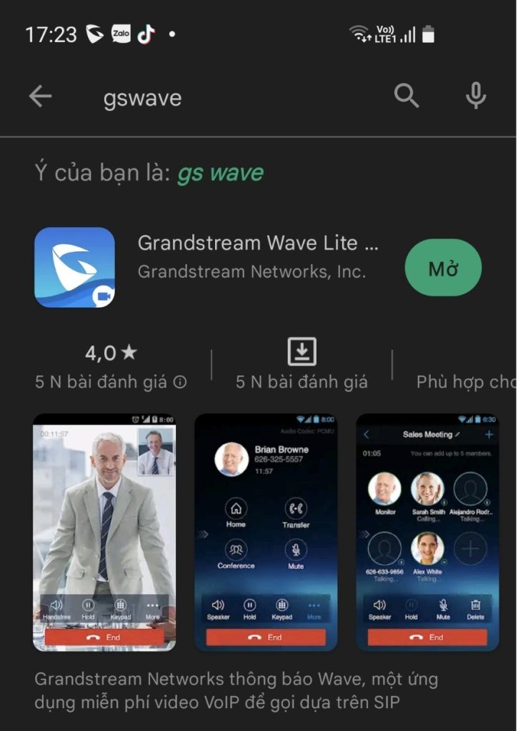 Hướng Dẫn Cài Đặt – Cấu Hình Grandstream Wave Lite (Android) – VoiceCloud Knowledge Base
